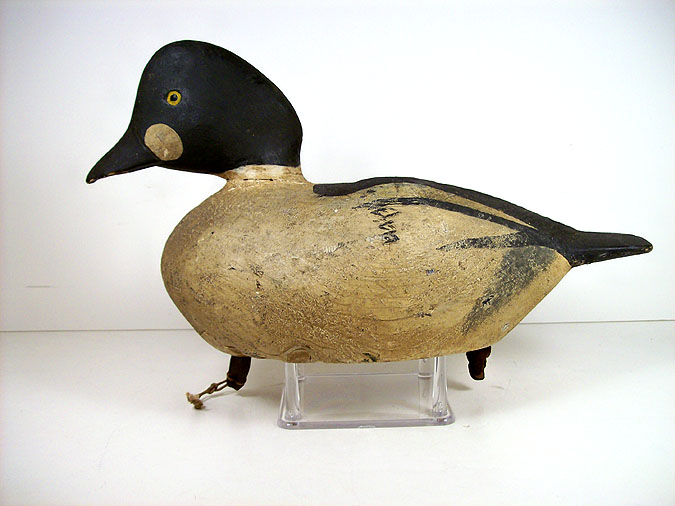 Antique Goldeneye Drake Decoy Doubleday Family Quincy Mass