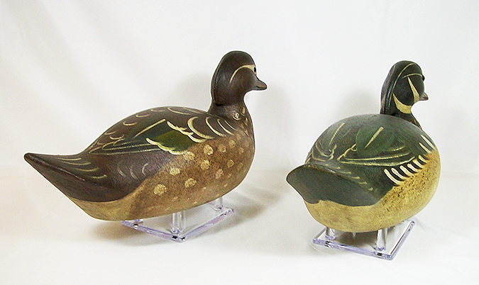 Hollow Carved Wood Ducks in the Mason Style by Reggie Birch ...